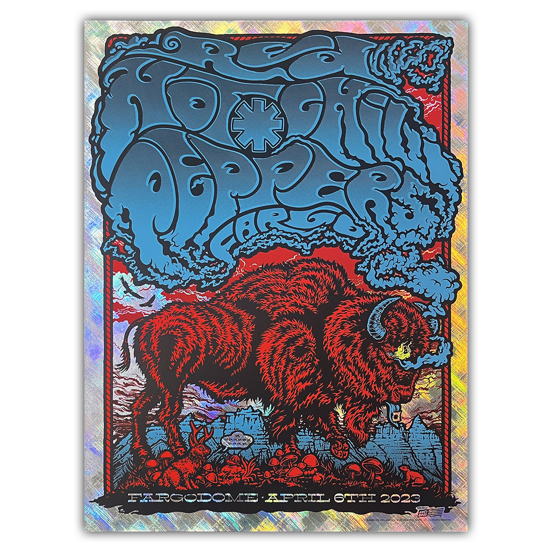 Red Hot Chili Peppers Fargo April 6, 2023 (Brushed Rainbow Foil) BFCM