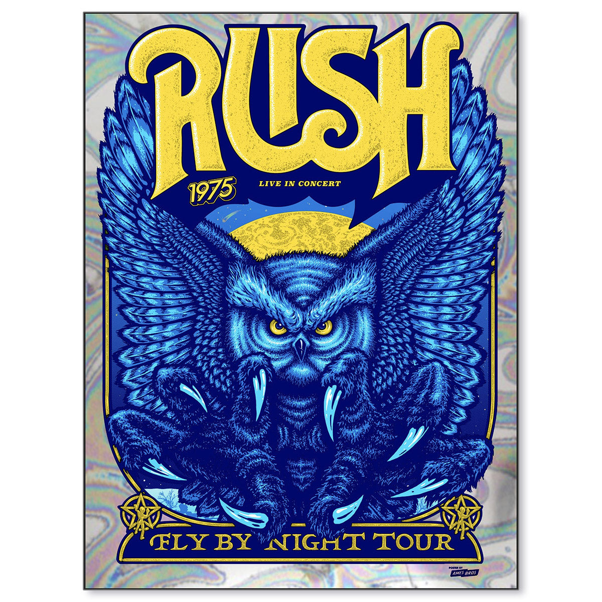 Rush - Fly By Night Tour 45th Anniversary by Ames Bros (Swirl Foil Var